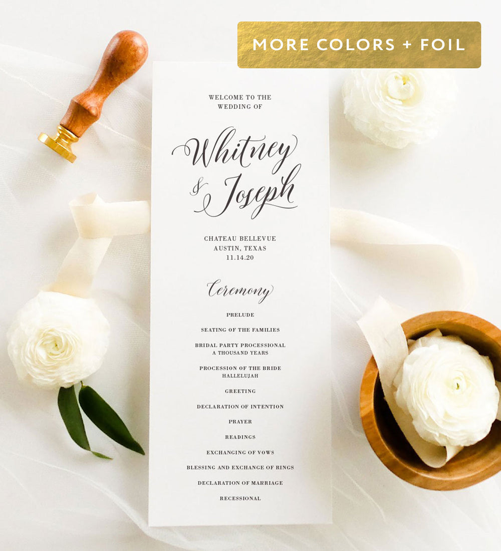 Wedding Ceremony Programs | Cards, Fans, & Booklets